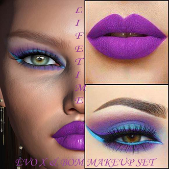 Second Life Marketplace - Lifetime Eyeshadow - Lipstic LEL Evo X BOM ...