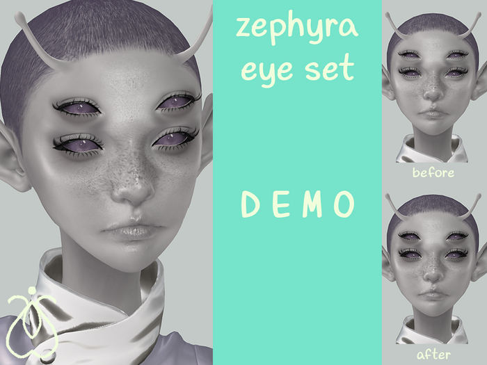 Second Life Marketplace - mothly. DEMO. zephyra eye set