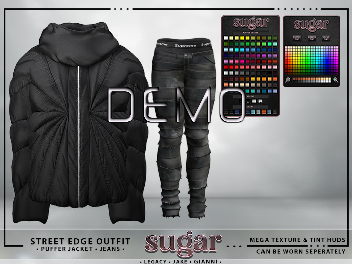 Second Life Marketplace - [sugar] Street Edge Outfit Demo [FAT PACK]