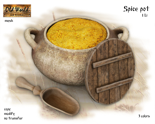 Second Life Marketplace - Spice pot v2 - Old World - Rustic / Medieval ...