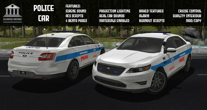 Second Life Marketplace - Olympus Motors | Police Car