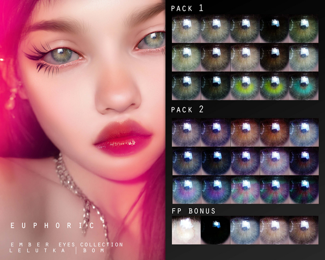 Second Life Marketplace - E U P H O R I C . Ember Eyes . LeLUTKA FP