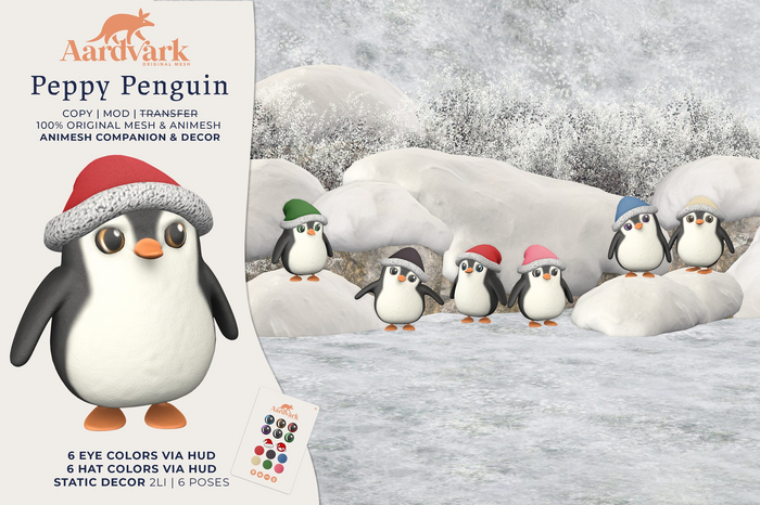 Second Life Marketplace - Aardvark : Peppy Penguin