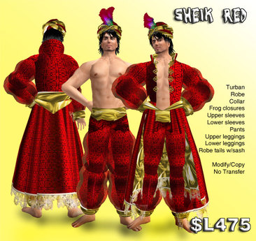 Second Life Marketplace - AB Sheik Red