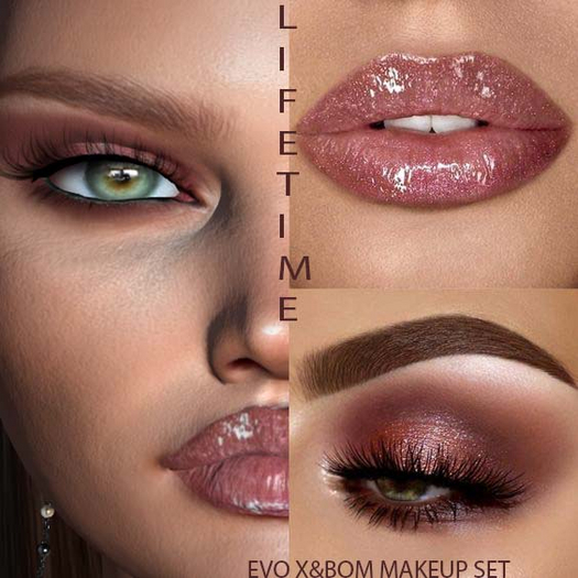 Second Life Marketplace - Lifetime Eyeshadow - Lipstic LEL Evo X BOM ...