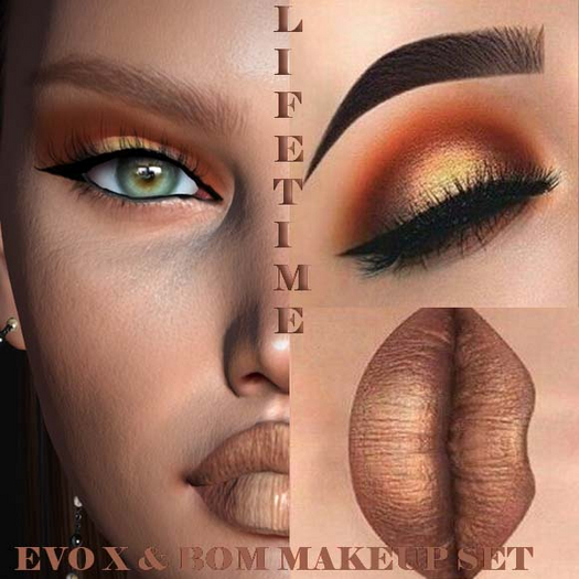 Second Life Marketplace - Lifetime Eyeshadow - Lipstic LEL Evo X BOM ...