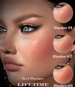 Second Life Marketplace - Lifetime Blusher 3 Colors LEL Evo X BOM Makeup 01
