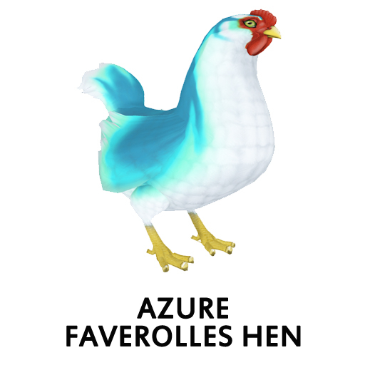 Second Life Marketplace - Amaretto Barnyard Nest: Azure Faverolles Hen
