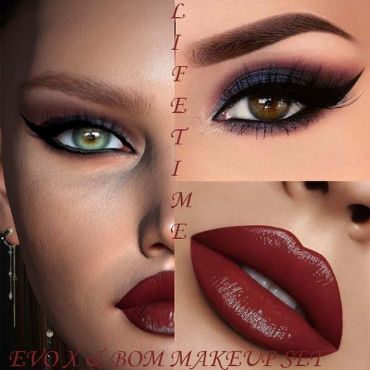 Second Life Marketplace - Lifetime Eyeshadow - Lipstic LEL Evo X BOM ...