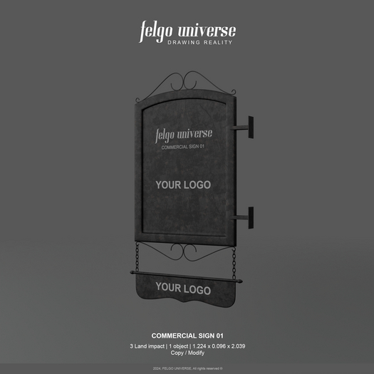 Second Life Marketplace - FELGO Universe // Commercial sign 01