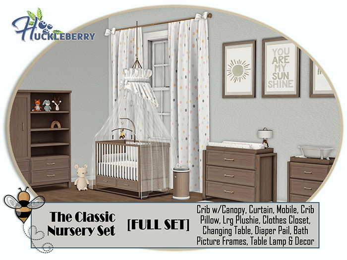 Second Life Marketplace - Huckleberry - Classic Nursery Set - ZOOBY ...