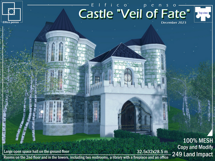 Second Life Marketplace - Elfico penso: Castle "Veil of Fate"