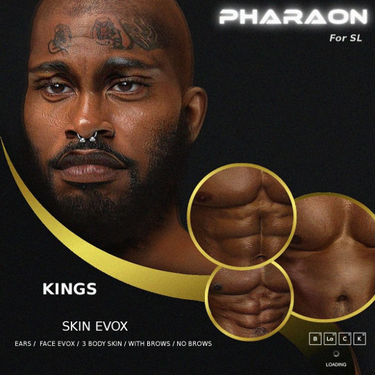 Second Life Marketplace - PHARAON - KINGS / Skin EvoX