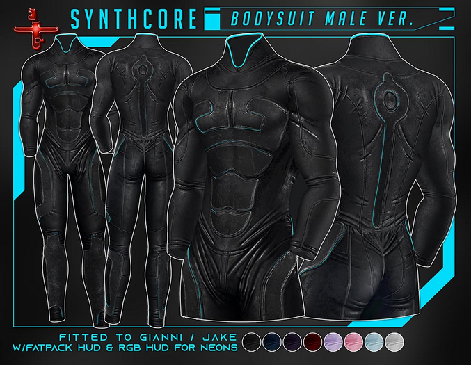 Second Life Marketplace - CURELESS[+] Synthcore Bodysuit // JAKE