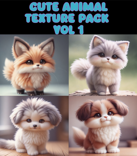 Second Life Marketplace - Cute Animal Texture Pack Vol1