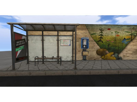 Second Life Marketplace - [A] Bus Stop Backdrop (Window)