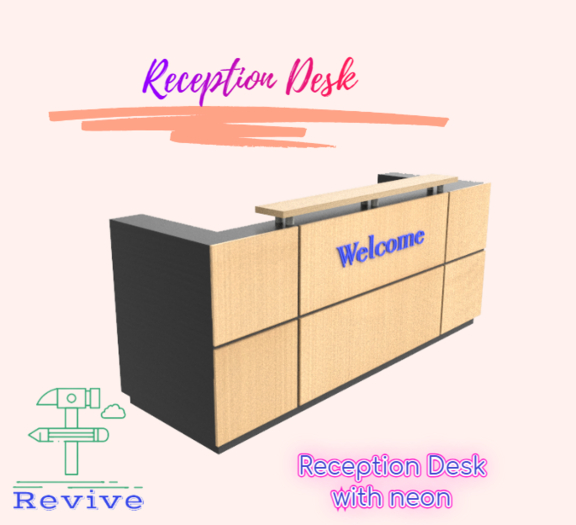 Second Life Marketplace - Revive - Reception Desk with neon 2024-1 ...