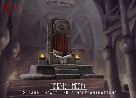 Second Life Marketplace - Moon Coven: Nordic King Throne
