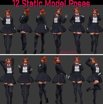 Second Life Marketplace - 6923 Static Model Poses - [12 Poses]