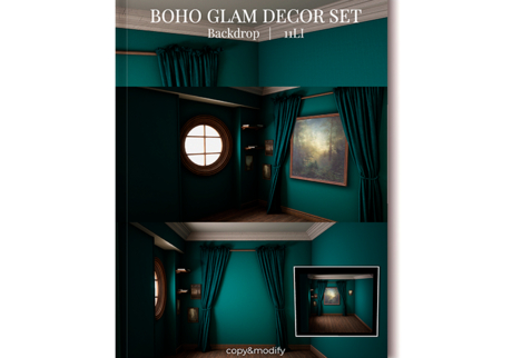 Second Life Marketplace - MINIMAL - Boho Glam Decor Backdrop