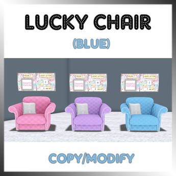 Second Life Marketplace - ~LUCKY CHAIR v1 (blue)~
