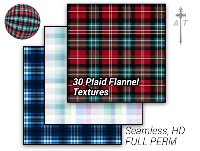 Second Life Marketplace - [AT] 30 Seamless Plaid Flannel Textures (FULL ...