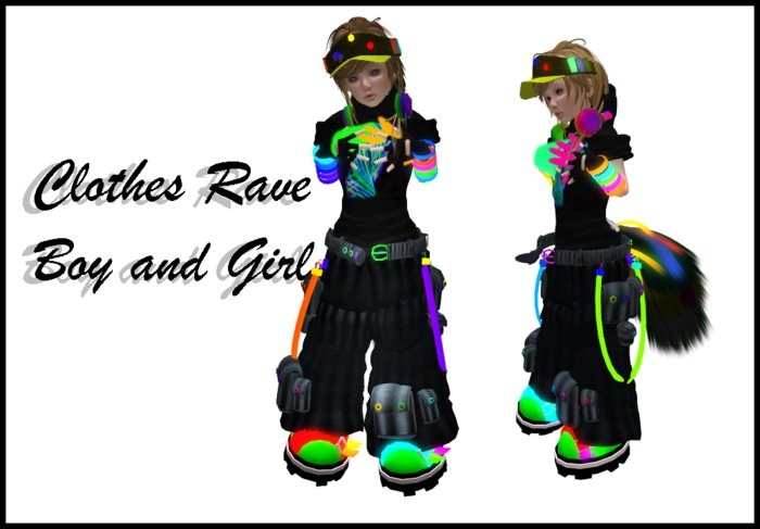 Second Life Marketplace - Clothes Rave Boy and Girl