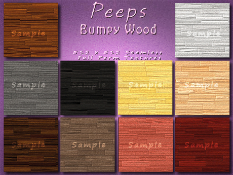 Second Life Marketplace - Peeps Textures Bumpy Wood