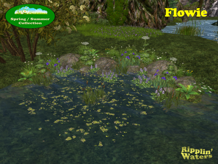 Second Life Marketplace - RW - Pond or Waterside rockery border garden ...