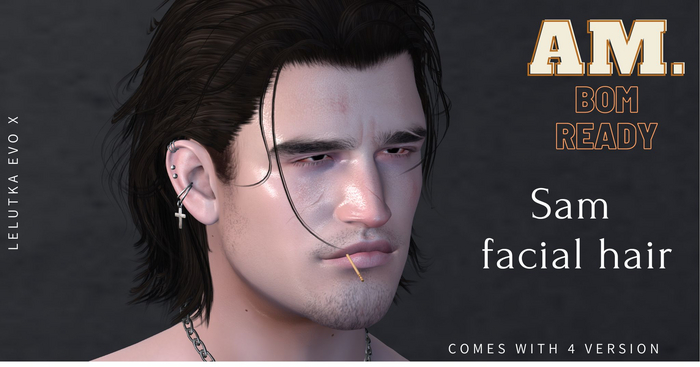 Second Life Marketplace - AM. - Sam Facial hair // EVO X