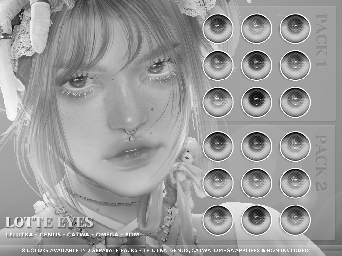 Second Life Marketplace - [REVERIE] Lotte Eyes DEMO