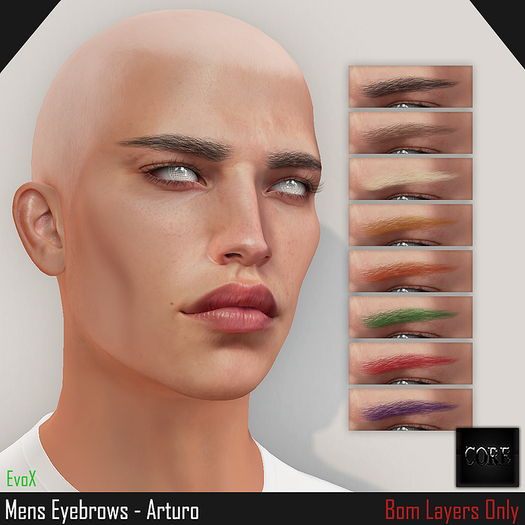 Second Life Marketplace - ::: Core ::: Mens Eyebrows - Arturo (EvoX)