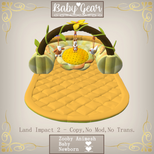 Second Life Marketplace - Animesh Zooby - Newborn & Baby Gym - Fall (Boxed)