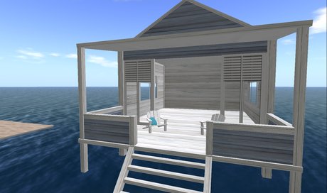 Second Life Marketplace - Candyshack Dusky Blue Beach Shack