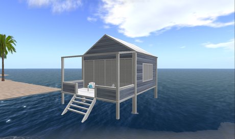 Second Life Marketplace - Candyshack Dusky Blue Beach Shack