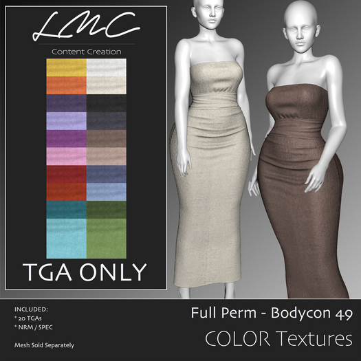 Second Life Marketplace - LMC TGA - Colors - Textures for the LMC ...