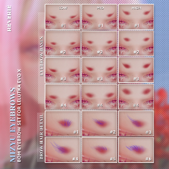 Second Life Marketplace - [REVERIE] Mizyu Eyebrows [BOM\EvoX]
