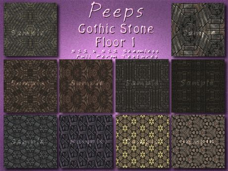 Second Life Marketplace - Peeps Textures Gothic Stone Floor 1