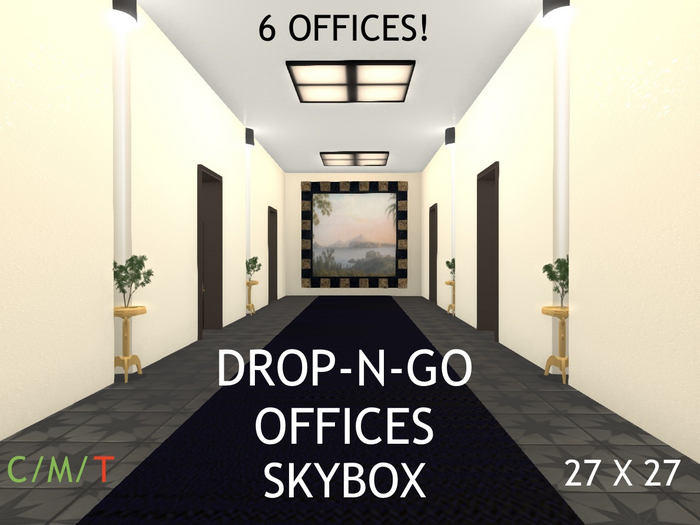 Second Life Marketplace - {MAJIIK} DROP-N-GO OFFICES SKYBOX 27 X 27