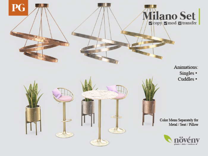 Second Life Marketplace - Noveny - Milano Set - PG