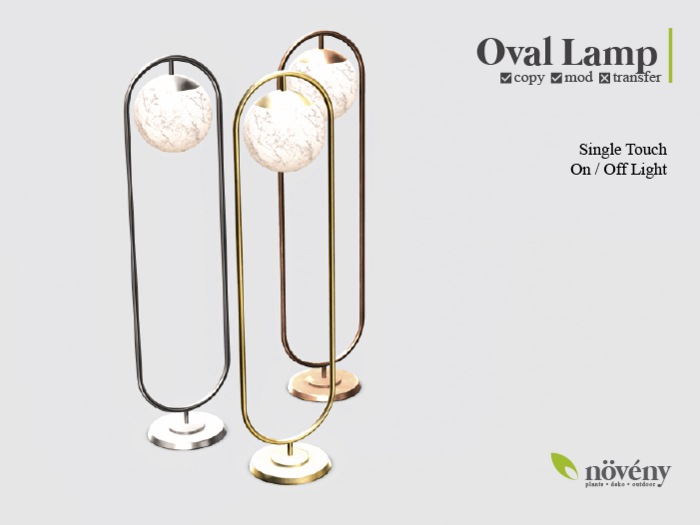 Second Life Marketplace - Noveny - Oval Floor Lamp - Addme