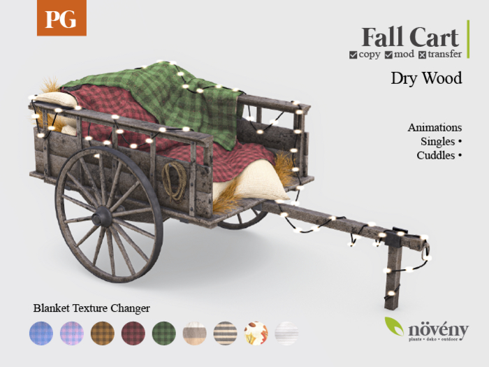 Second Life Marketplace - Noveny - Fall Cart - Dry Wood (PG)