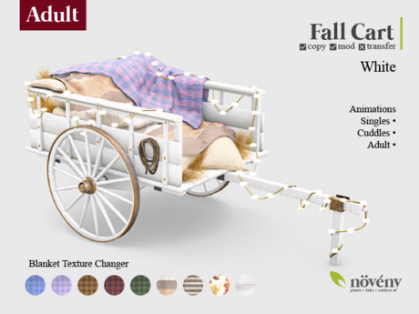 Second Life Marketplace - Noveny - Fall Cart - White (A)