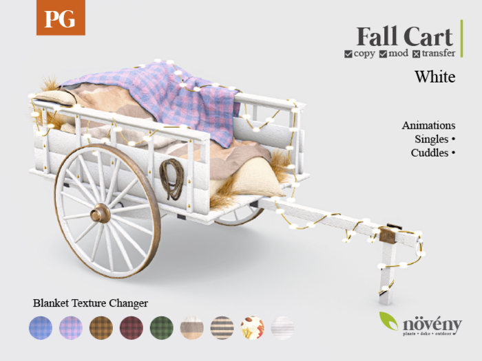 Second Life Marketplace - Noveny - Fall Cart - White (PG)