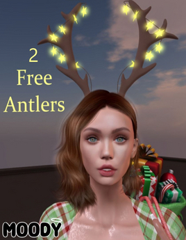 Second Life Marketplace - Starry Antlers Gift (Moody)