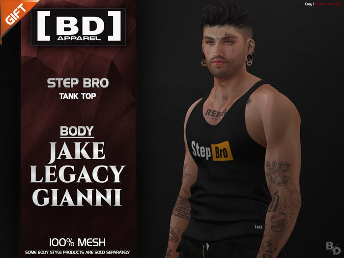 Second Life Marketplace - [BD] Step Bro Tank Top (GIFT)