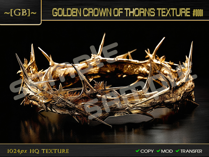 Second Life Marketplace - ~ [GB] Textures HQ ~ 00314 - Golden Crown of ...