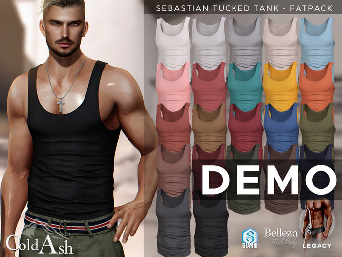 Second Life Marketplace - {COLD-ASH} DEMO SEBASTIAN Tucked Tank