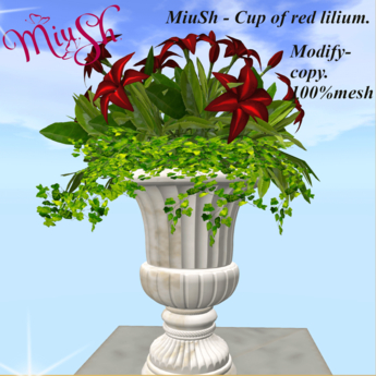 Second Life Marketplace - MiuSh - Cup of red lilium.