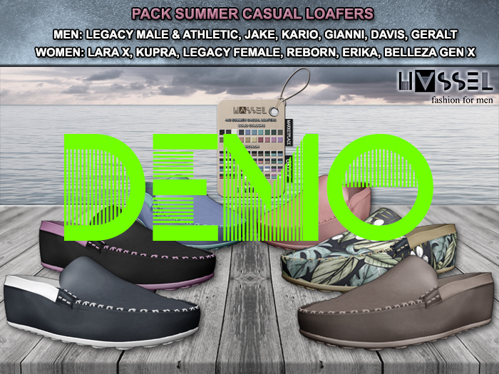Second Life Marketplace - (HASSEL) DEMO SUMMER CASUAL LEATHER LOAFERS ...